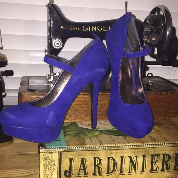 Material Girl | Shoes | Cobalt Blue Faux Suede Shoes | Poshmark